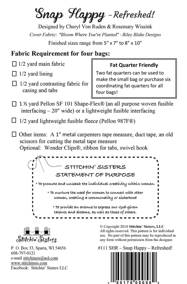 Snap Happy Refreshed Quilters Pattern – Quilting Books Patterns and Notions