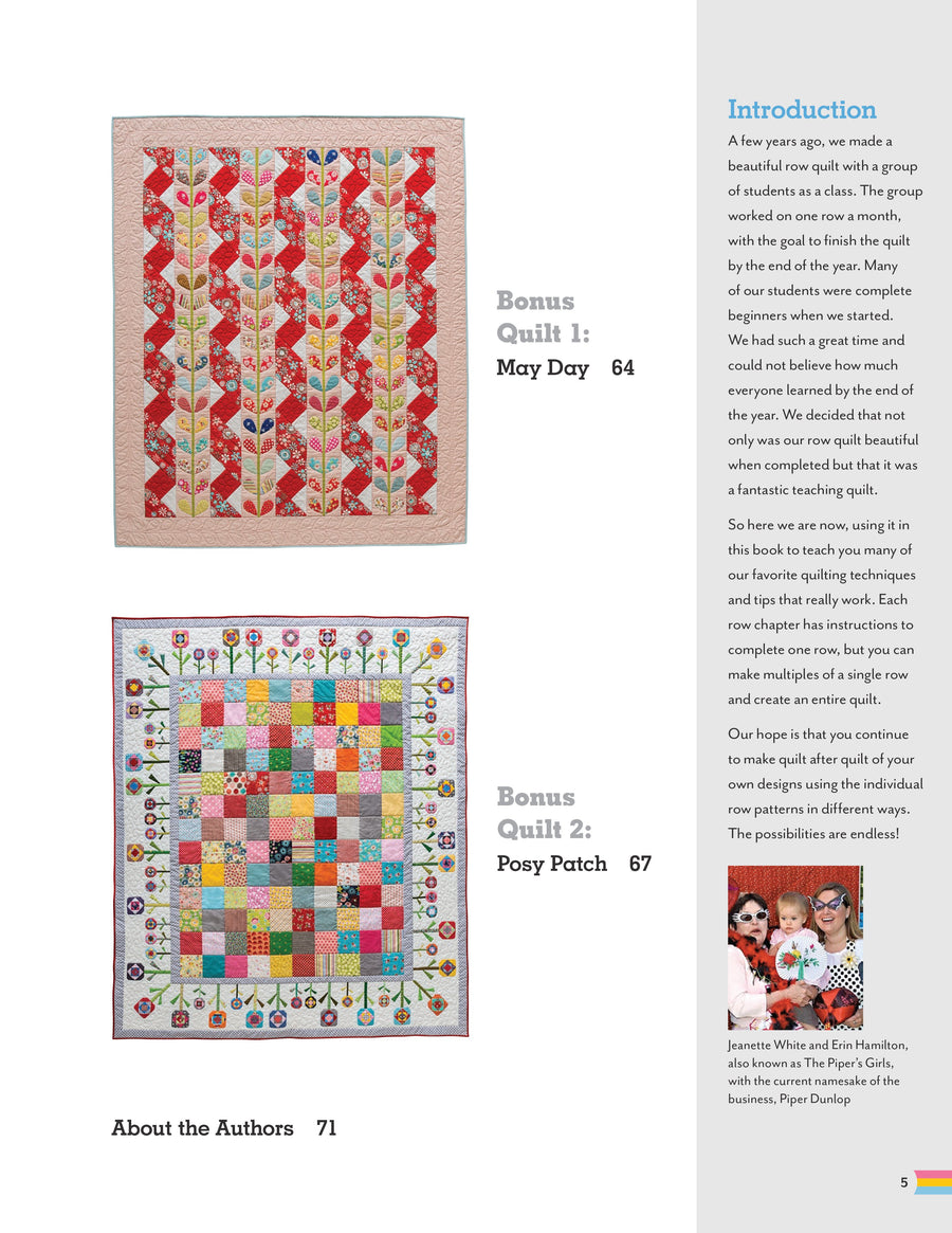 Quilting Row by Row QBPN Pattern – Quilting Books Patterns and Notions