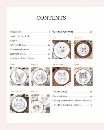 Pet Portrait Embroidery – Quilting Books Patterns and Notions