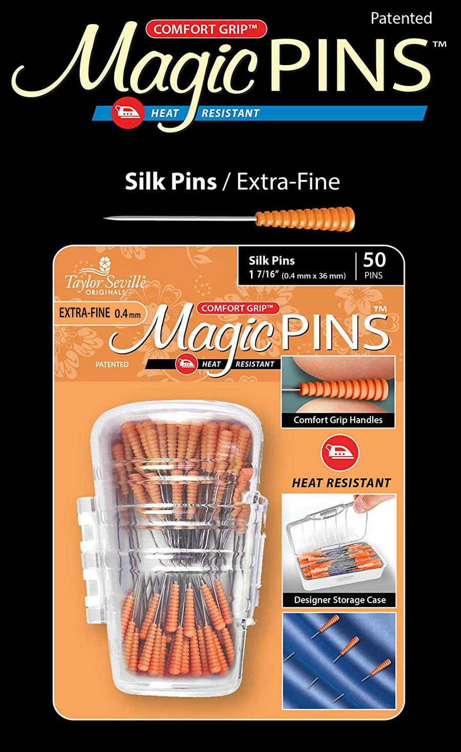 Magic Pins Silk Extra Fine 50pc Patterns – Quilting Books Patterns and ...