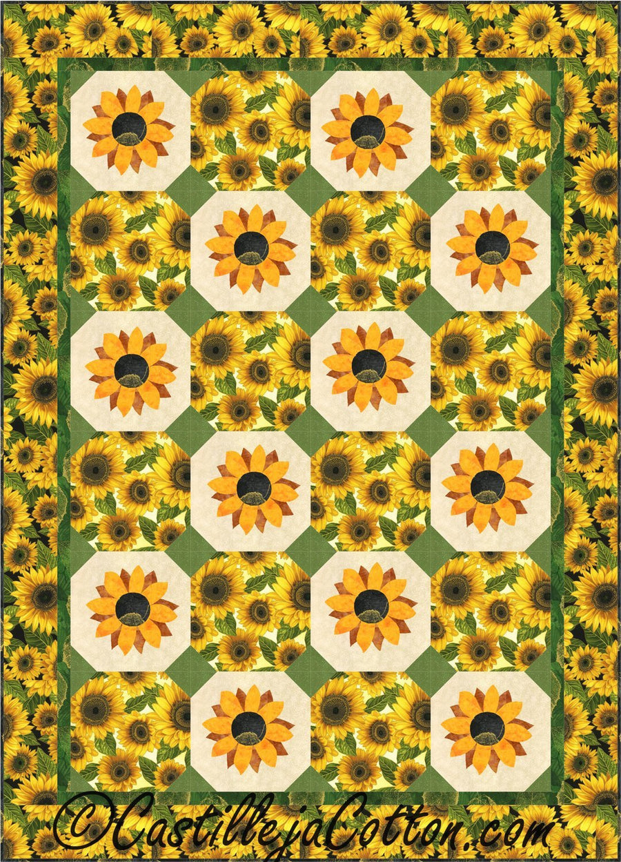Field of Sunflowers Quilt Pattern – Quilting Books Patterns and Notions