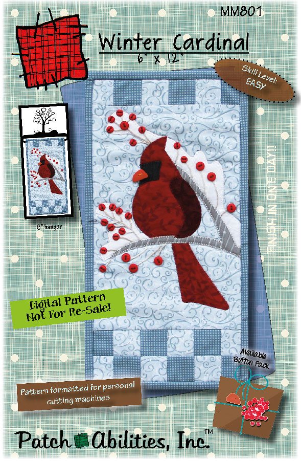 Winter Cardinal Downloadable Pattern – Quilting Books Patterns and Notions