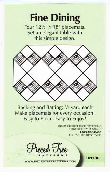 Fine Dining Quilters – Quilting Books Patterns and Notions