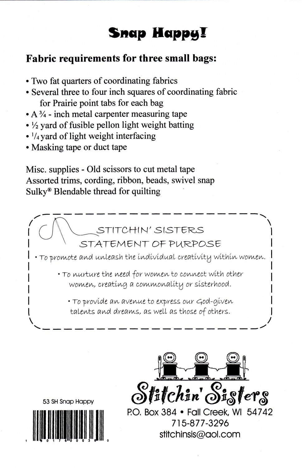 Snap Happy Pattern – Quilting Books Patterns and Notions