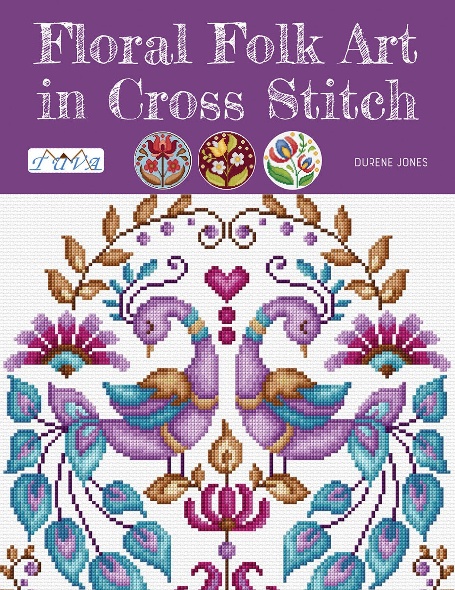 Floral Folk Art in Cross Stitch Patterns – Quilting Books Patterns and ...