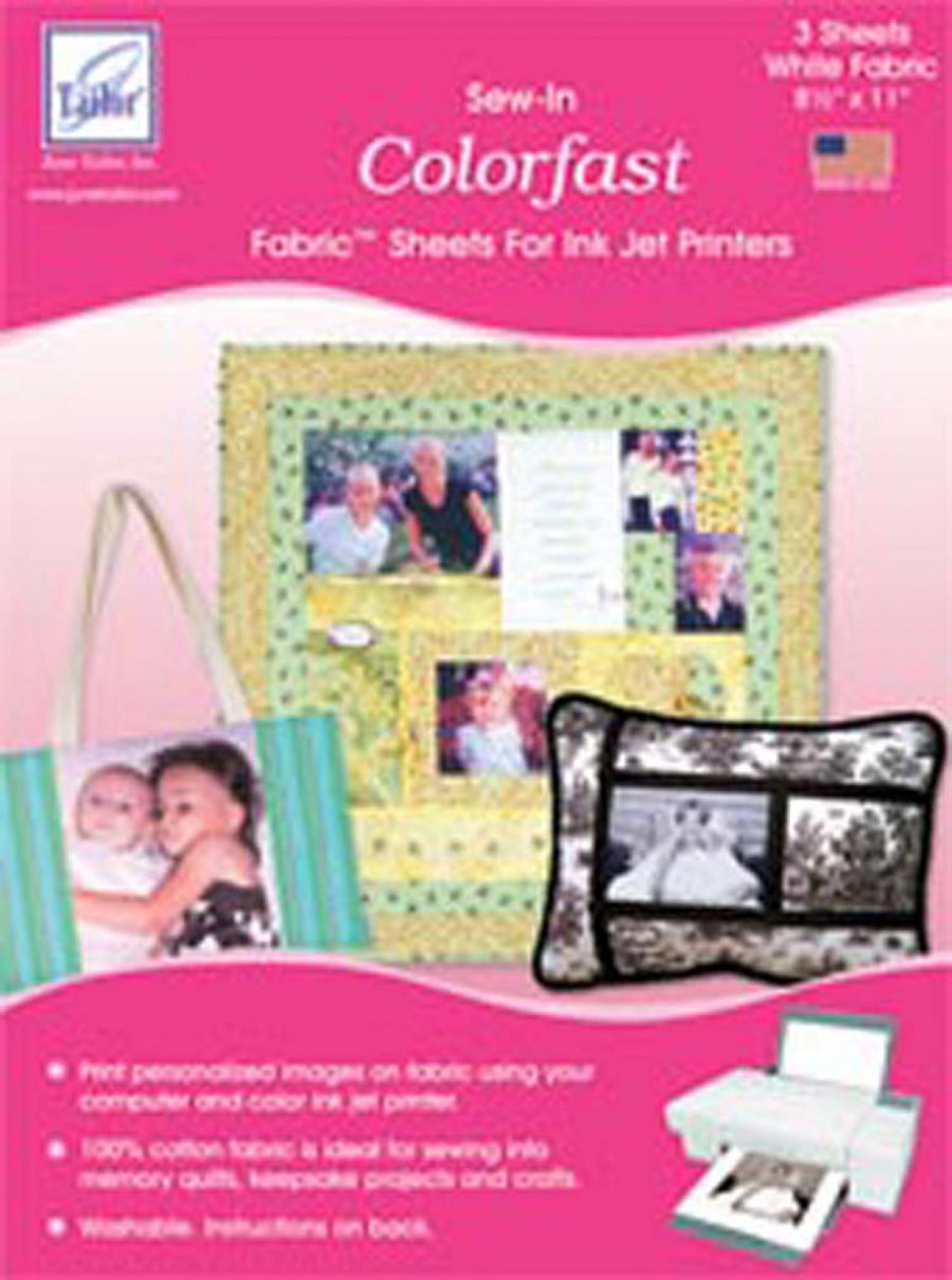 Colorfast Computer Fabric Sheets White 50 Sheets Pattern – Quilting ...