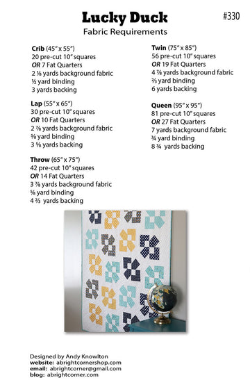 Lucky Duck Quilt Pattern Quilting Patterns – Quilting Books Patterns ...