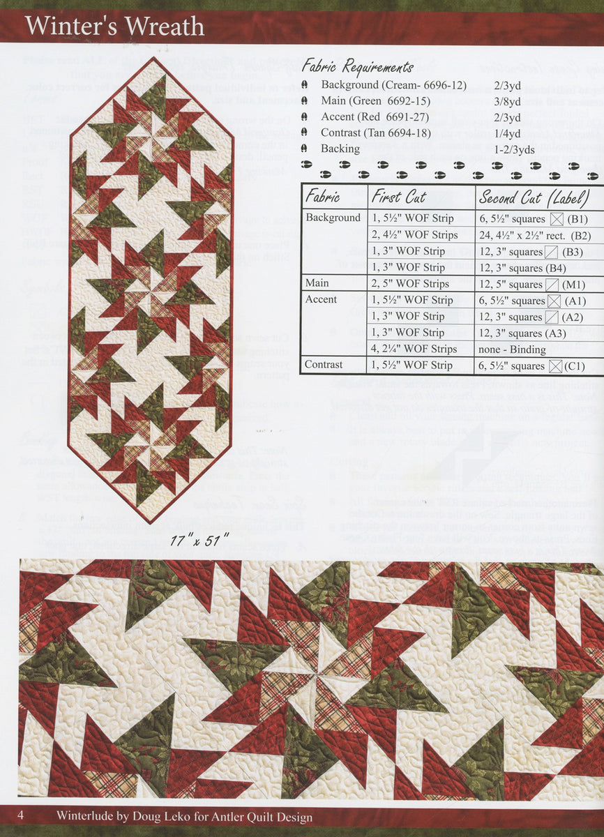 Winterlude QBPN Patterns – Quilting Books Patterns and Notions