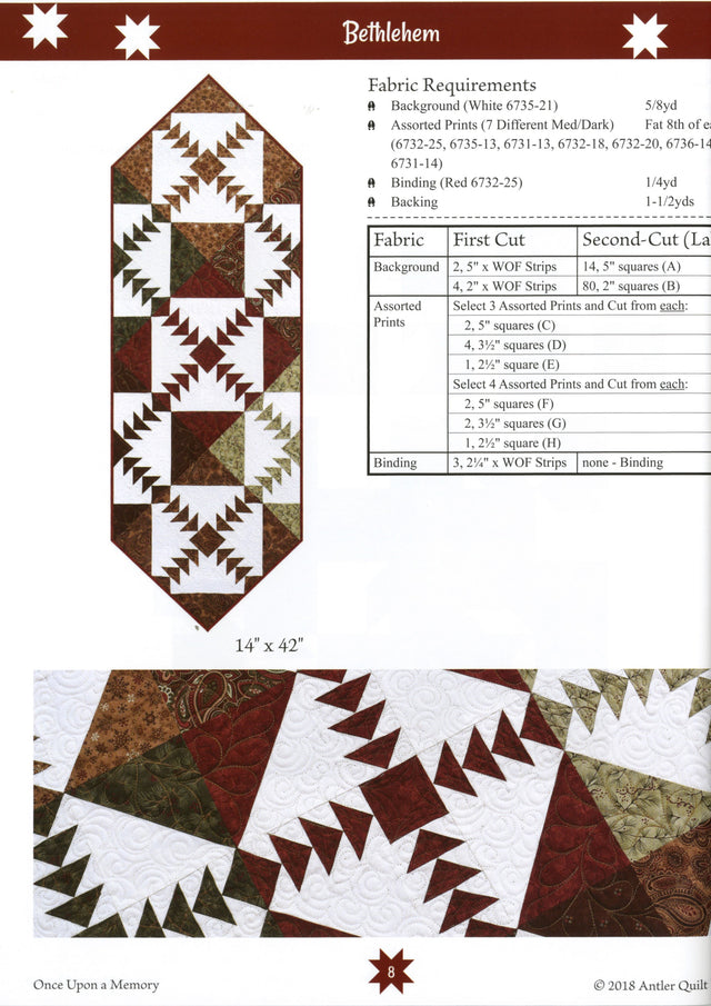 Once Upon A Memory Quilters Pattern – Quilting Books Patterns and Notions
