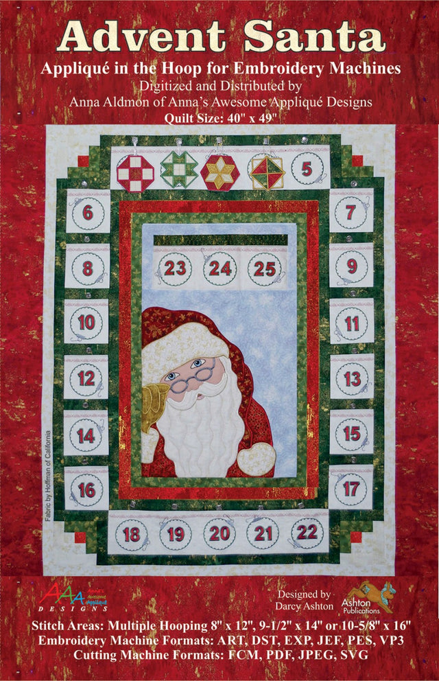 Advent Santa Quilting Patterns – Quilting Books Patterns and Notions