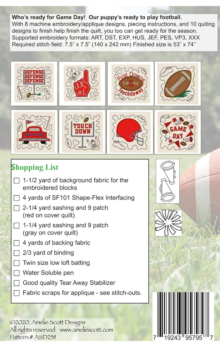 Game Day! Quilt Pattern – Quilting Books Patterns and Notions