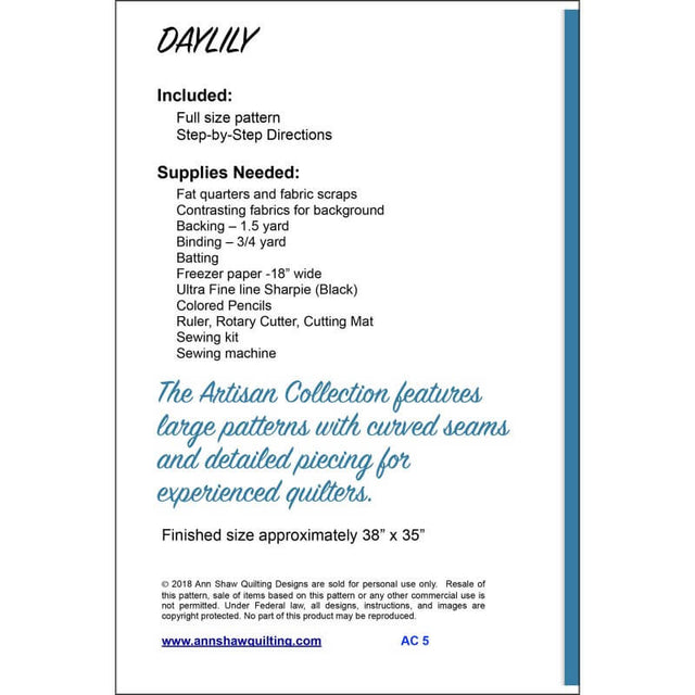 Daylily – Quilting Books Patterns and Notions