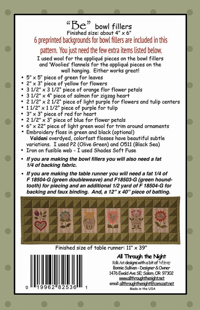 Be Bowl Fillers Quilters Pattern – Quilting Books Patterns and Notions