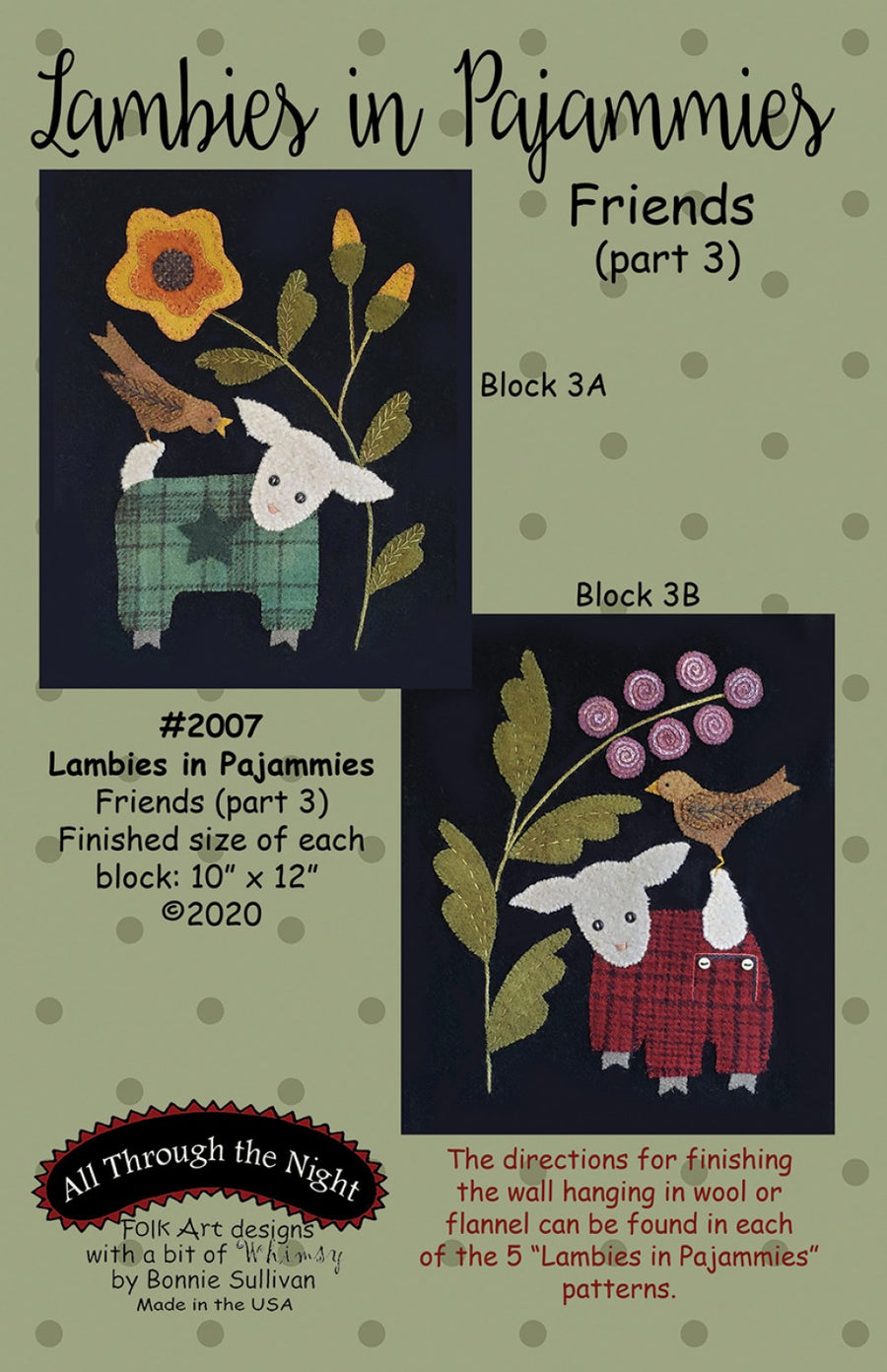 Lambies in Pajammies Part 3 Pattern – Quilting Books Patterns and Notions
