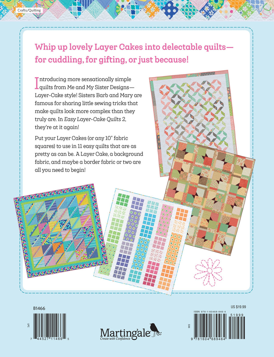 Easy Layer Cake Quilts 2 Quilters Pattern – Quilting Books Patterns and ...