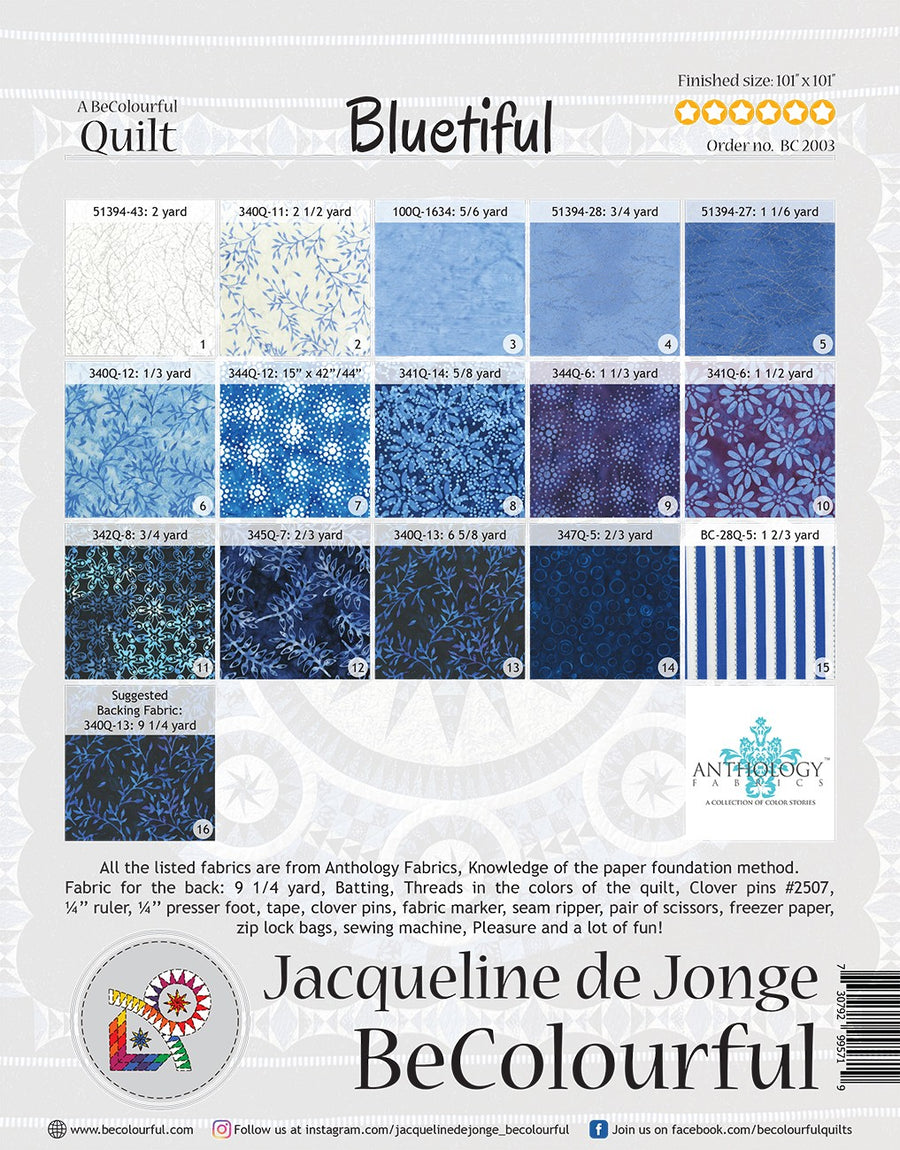 Bluetiful Patterns – Quilting Books Patterns and Notions