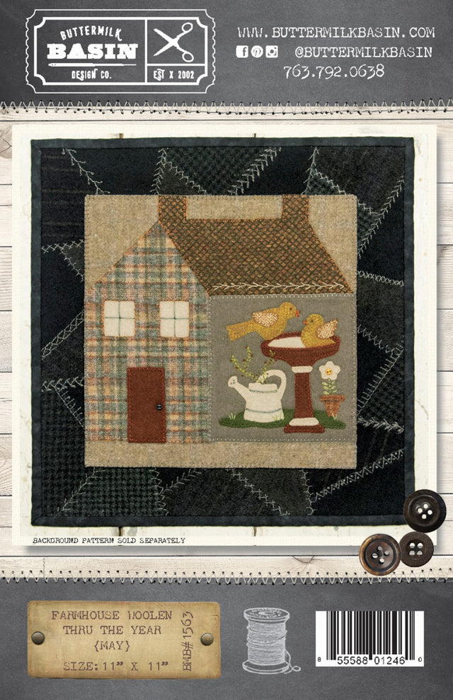 Farmhouse Woolen BOM Wool May Quilting Patterns – Quilting Books ...