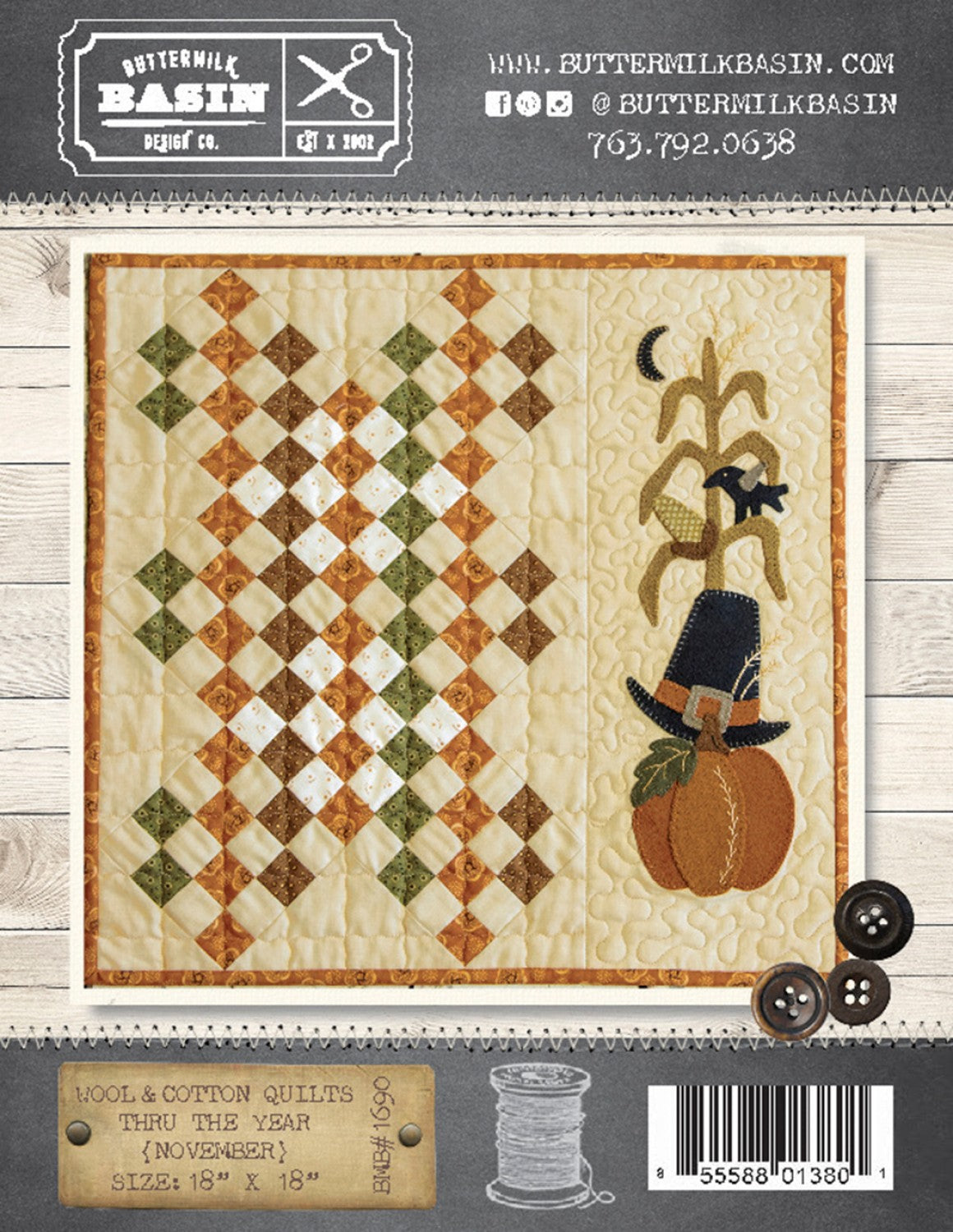 Wool & Cotton Quilts thru the Year November Quilters Pattern – Quilting ...
