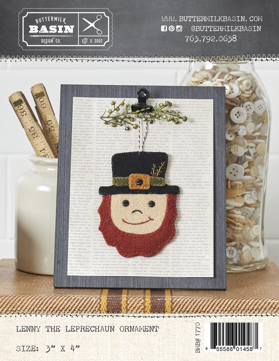 Lenny the Leprechaun Ornament Quilting Patterns – Quilting Books ...