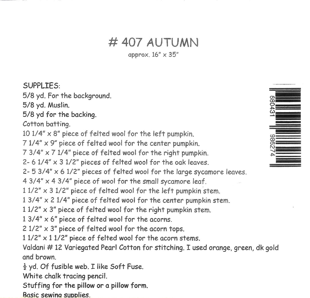Autumn Patterns – Quilting Books Patterns and Notions