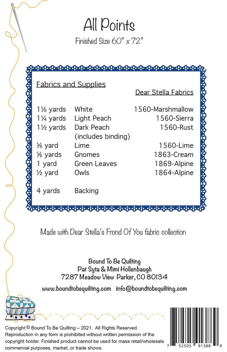 All Points Patterns – Quilting Books Patterns and Notions