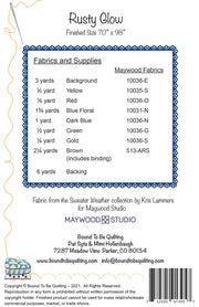 Rusty Glow Patterns – Quilting Books Patterns and Notions