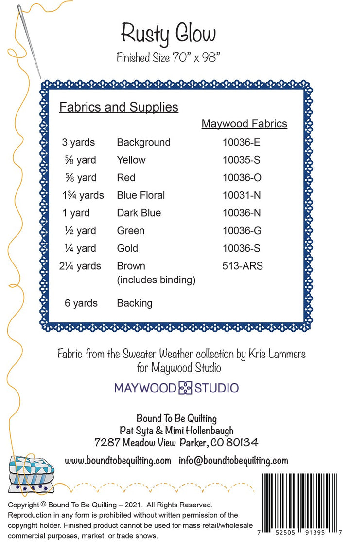 Rusty Glow Patterns – Quilting Books Patterns and Notions