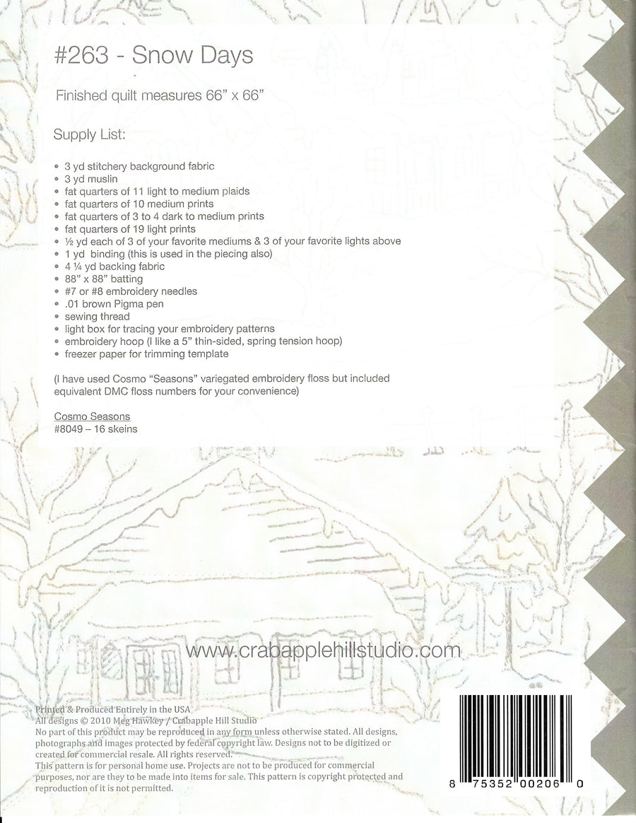 Snow Days Pattern – Quilting Books Patterns and Notions