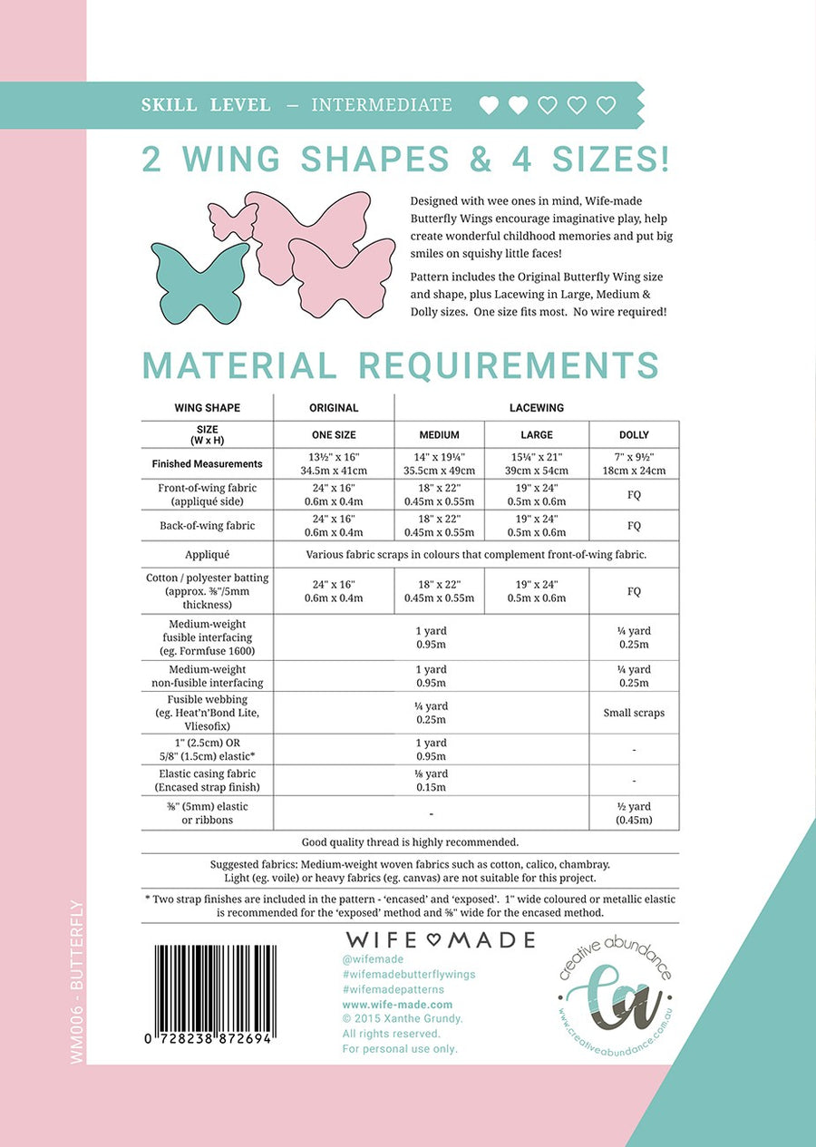 Butterfly Wings Patterns – Quilting Books Patterns and Notions