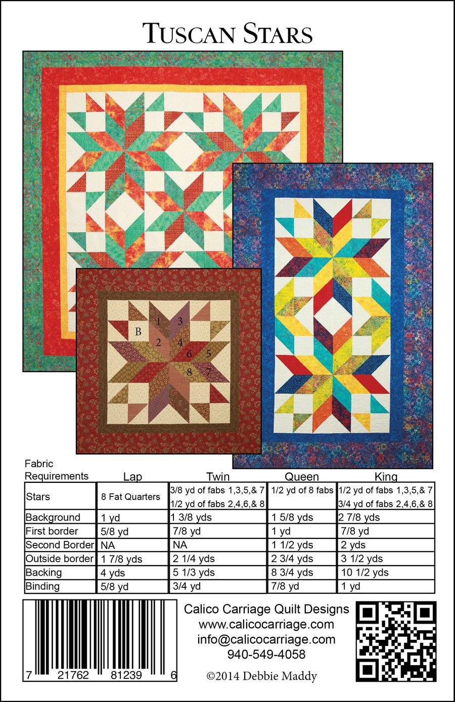 Tuscan Stars Patterns – Quilting Books Patterns and Notions