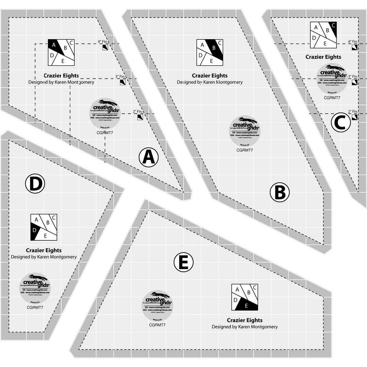 Creative Grids Crazier Eights Template Quilting Patterns – Quilting ...