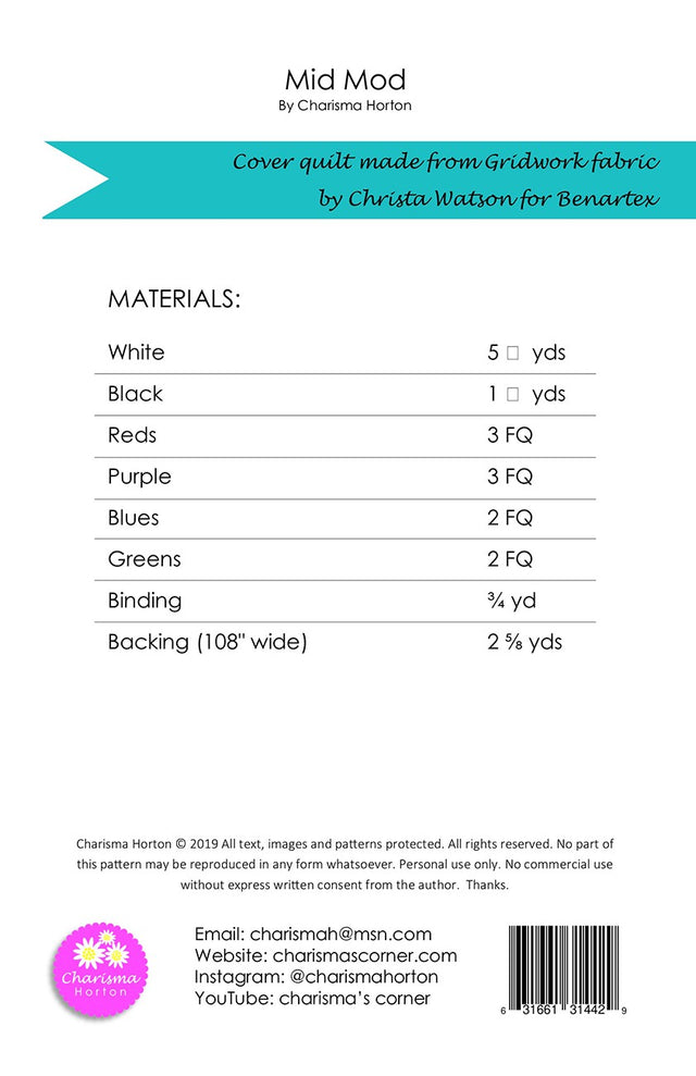 Mid Mod Pattern – Quilting Books Patterns and Notions