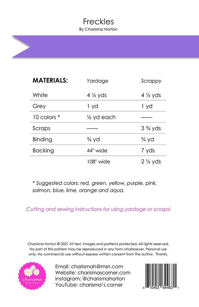 Freckles Quilt Patterns – Quilting Books Patterns and Notions