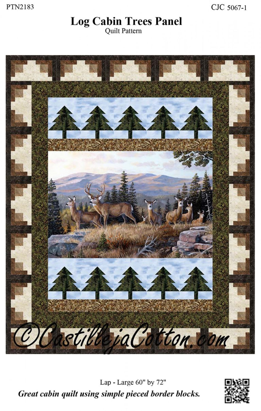 Log Cabin Trees Panel Pattern Quilting Patterns – Quilting Books ...