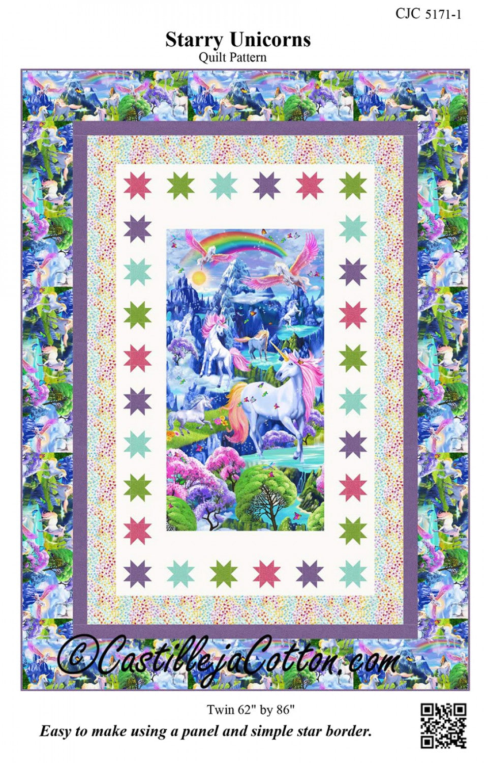 Starry Unicorns Pattern Quilters Pattern – Quilting Books Patterns and Notions
