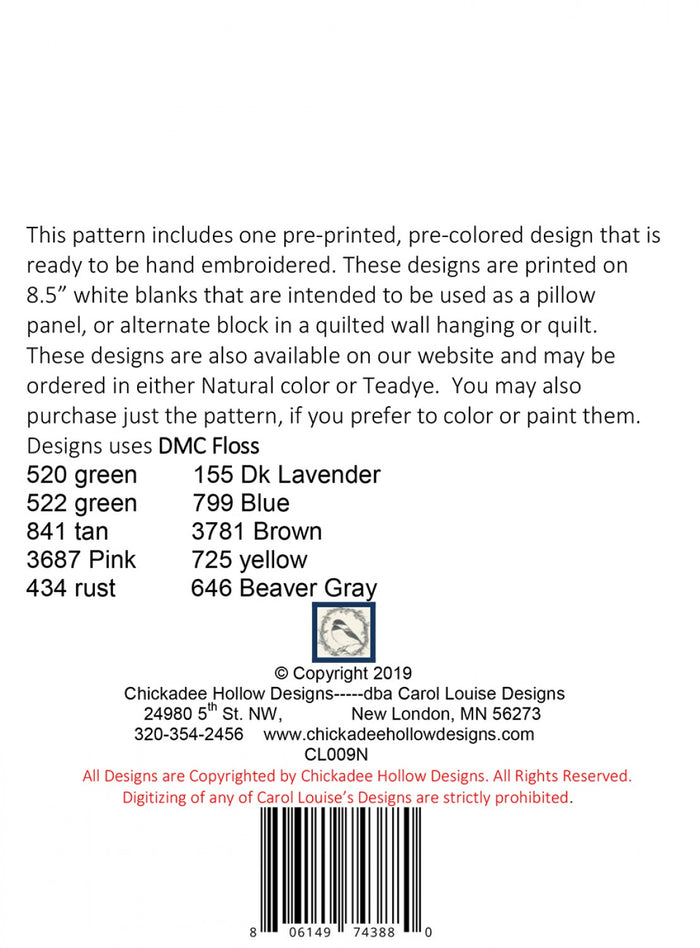 Chickadee Hollow Designs – Quilting Books Patterns and Notions