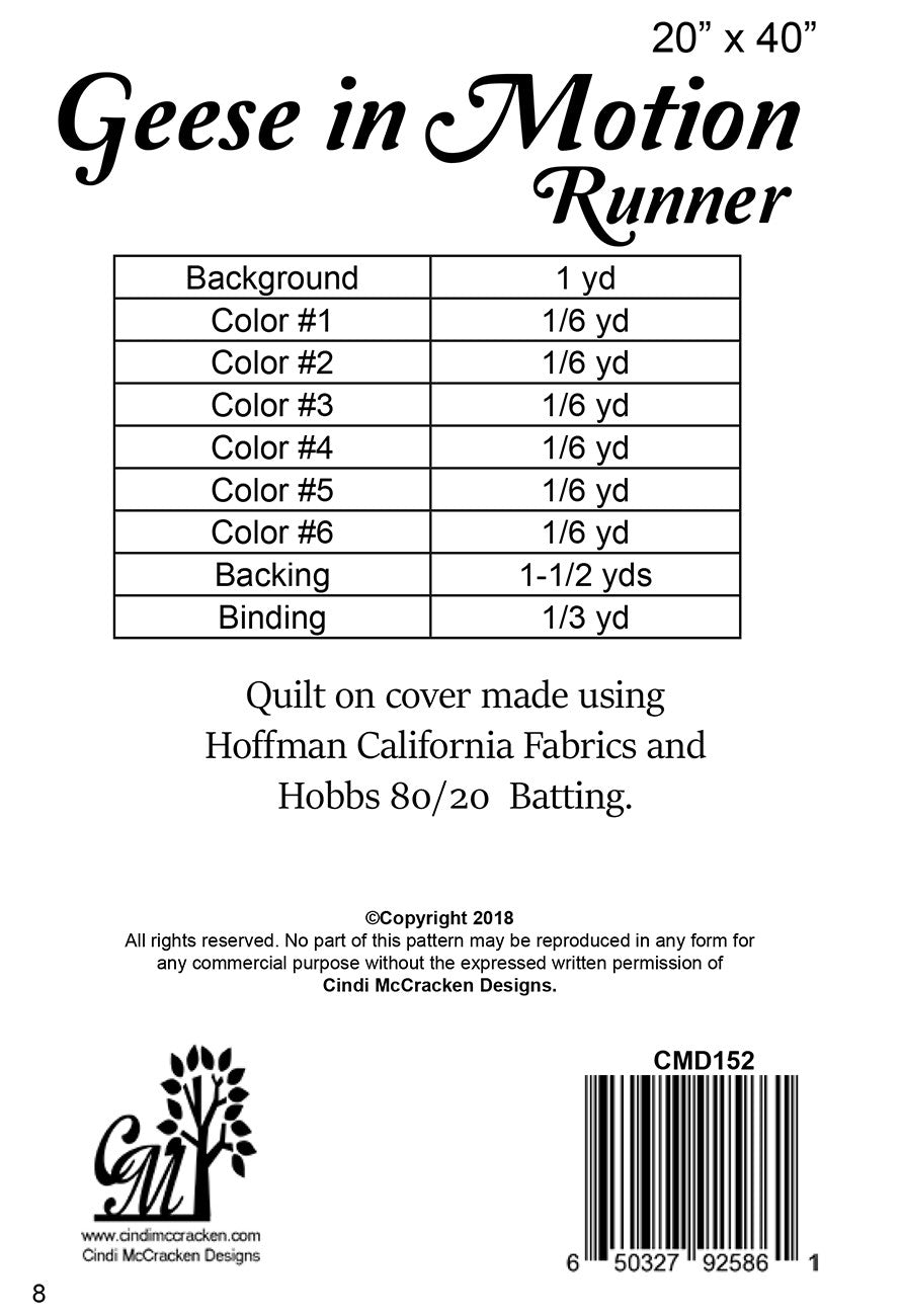 Geese In Motion Runner Quilting Patterns – Quilting Books Patterns and ...