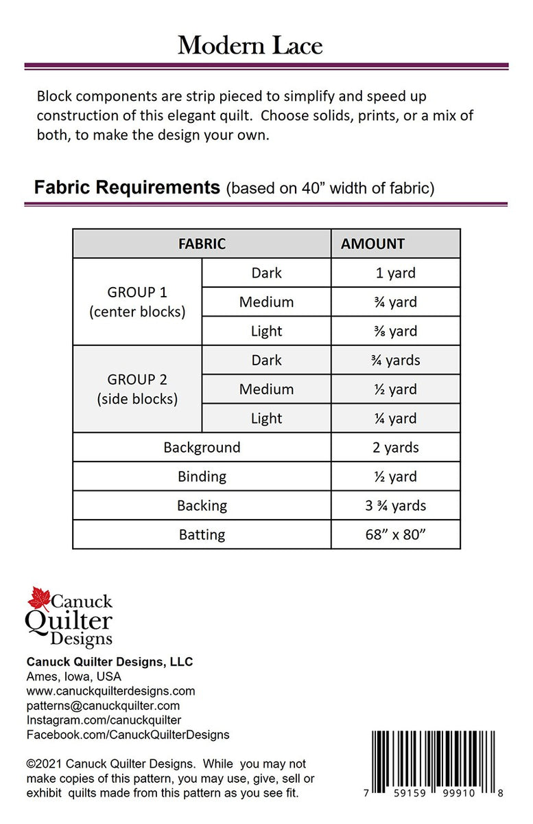 Modern Lace Quilt Pattern Quilt Patterns – Quilting Books Patterns and ...