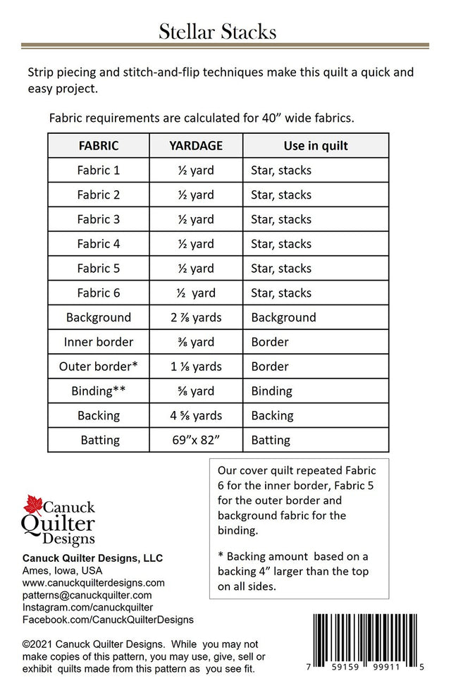 Stellar Stacks Quilt Pattern Quilt Patterns – Quilting Books Patterns ...