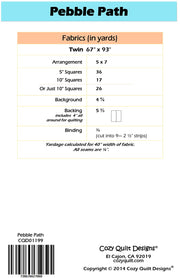 Pebbles Path Quilt Pattern – Quilting Books Patterns and Notions