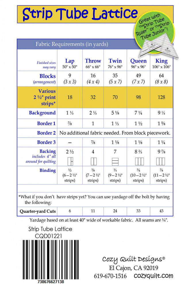 Strip Tube Lattice Quilting Patterns – Quilting Books Patterns and Notions