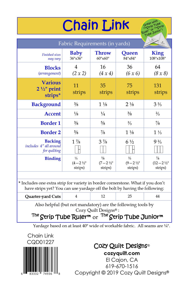 Chain Link Quilting Patterns – Quilting Books Patterns and Notions