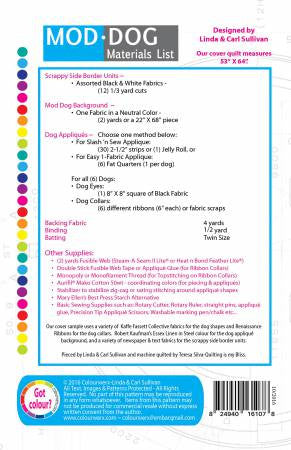 Mod Dog Quilting Pattern – Quilting Books Patterns and Notions