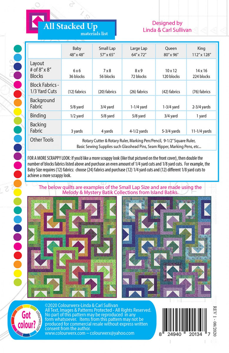 All Stacked Up Pattern – Quilting Books Patterns and Notions