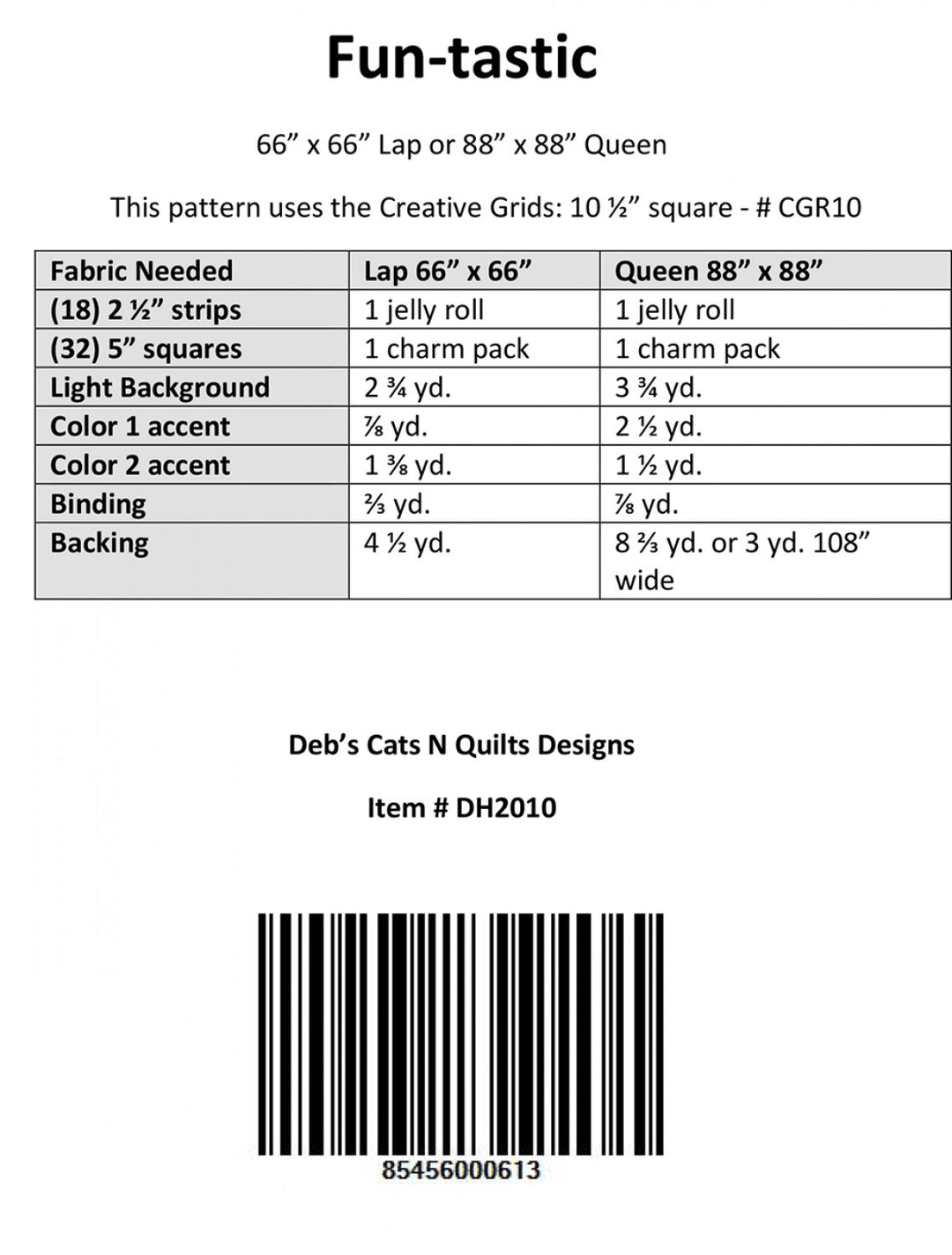 Fun-tastic Pattern – Quilting Books Patterns and Notions