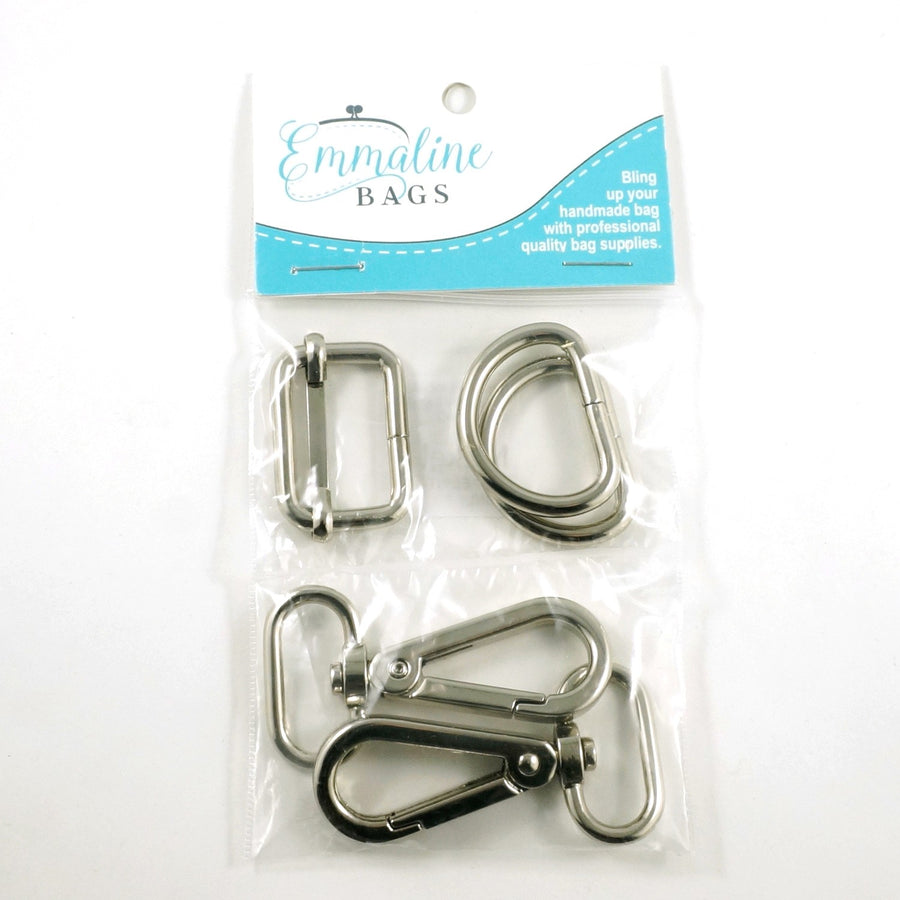 Aspen Crossbody Bag Hardware Kit Nickel Patterns – Quilting Books ...