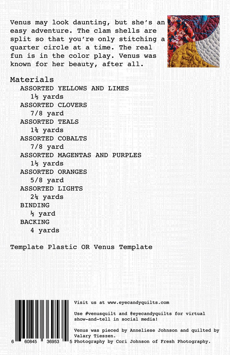 Venus Quilting Patterns – Quilting Books Patterns and Notions