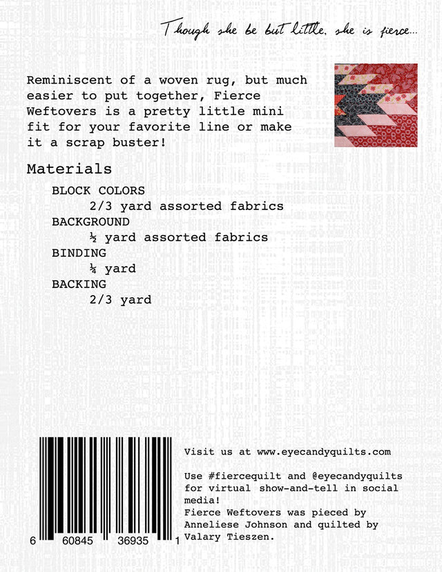 Fierce Weftovers Quilting Patterns – Quilting Books Patterns and Notions