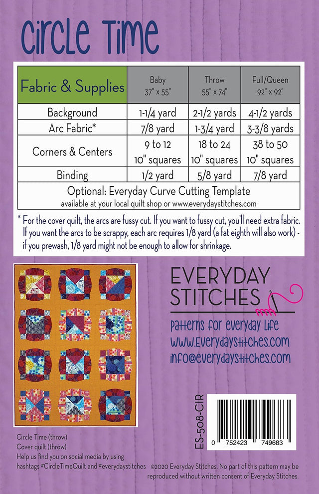 Circle Time Pattern – Quilting Books Patterns and Notions