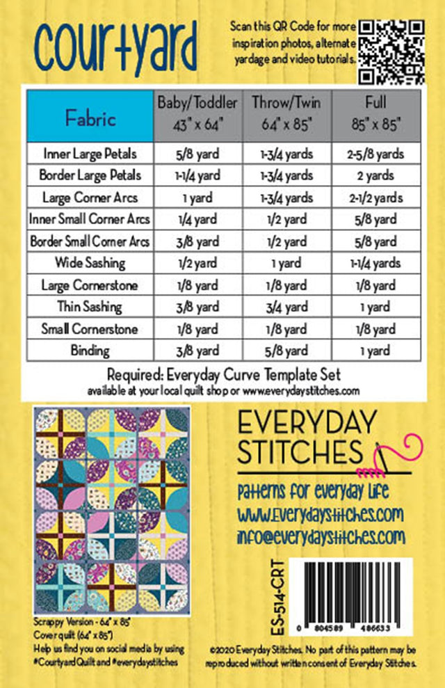 Courtyard Quilt Pattern Patterns – Quilting Books Patterns and Notions